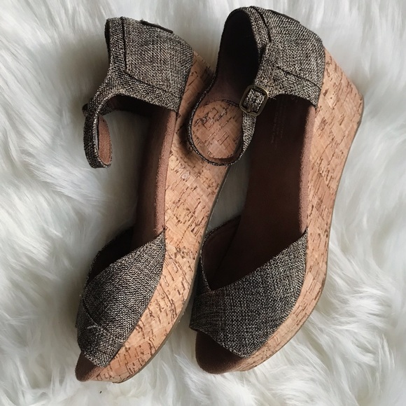 Toms | Shoes | Toms Wedge Platform Sandal | Poshmark